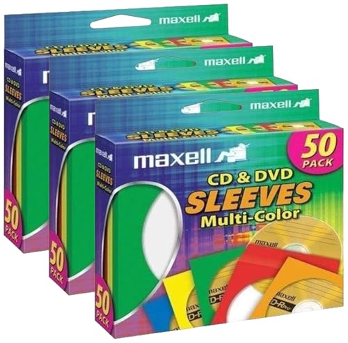 Maxell CD-401 Multi-Color CD & DVD Sleeve (Pack of 3) - canisun
